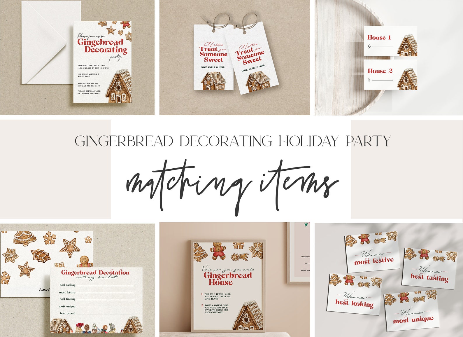 Gingerbread House Decorating Awards: Christmas Party Certificates ...