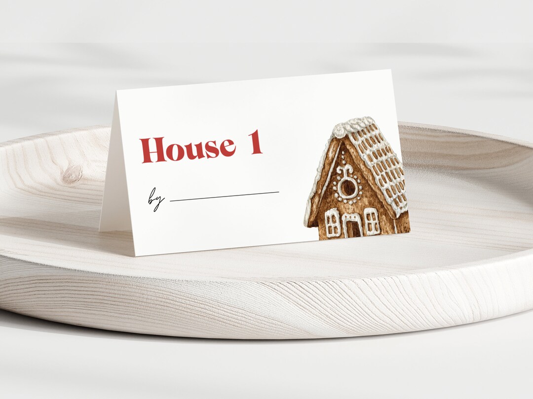 Editable Gingerbread House Decorating Party Labels (instant Download ...