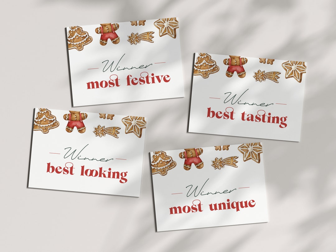 Gingerbread House Decorating Awards: Christmas Party Certificates ...