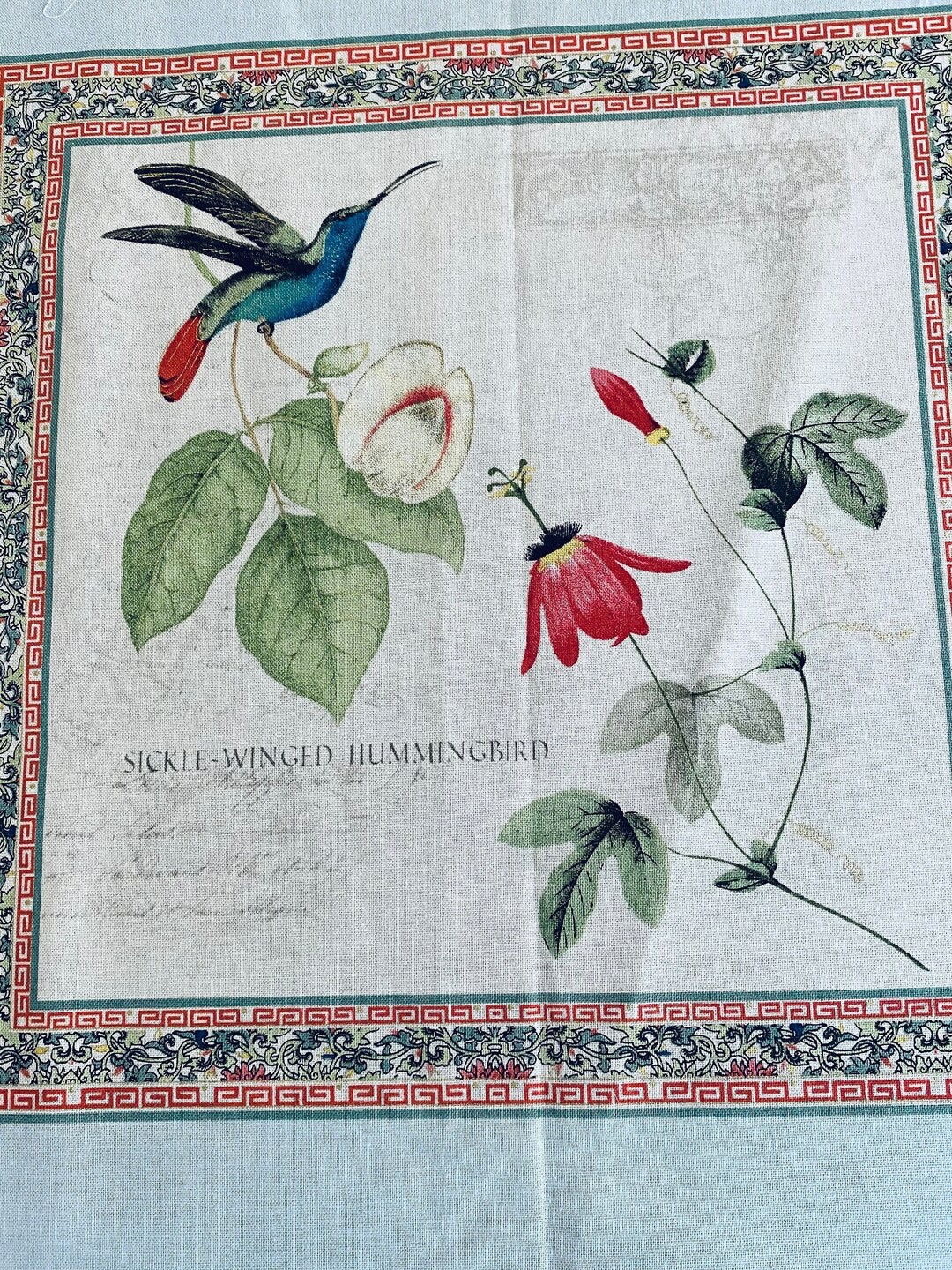 Hummingbird Panel on Light Blue Background by Audrey J. Roberts for ...
