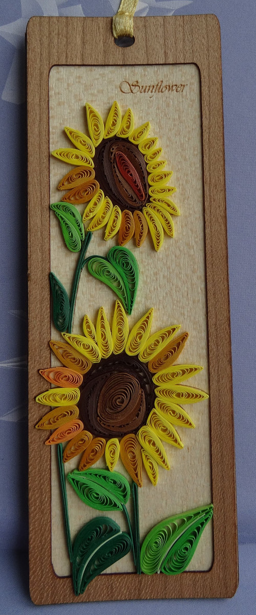 Bespoke Sunflower Quilling Bookmark. Handmade Item Quilling - Etsy