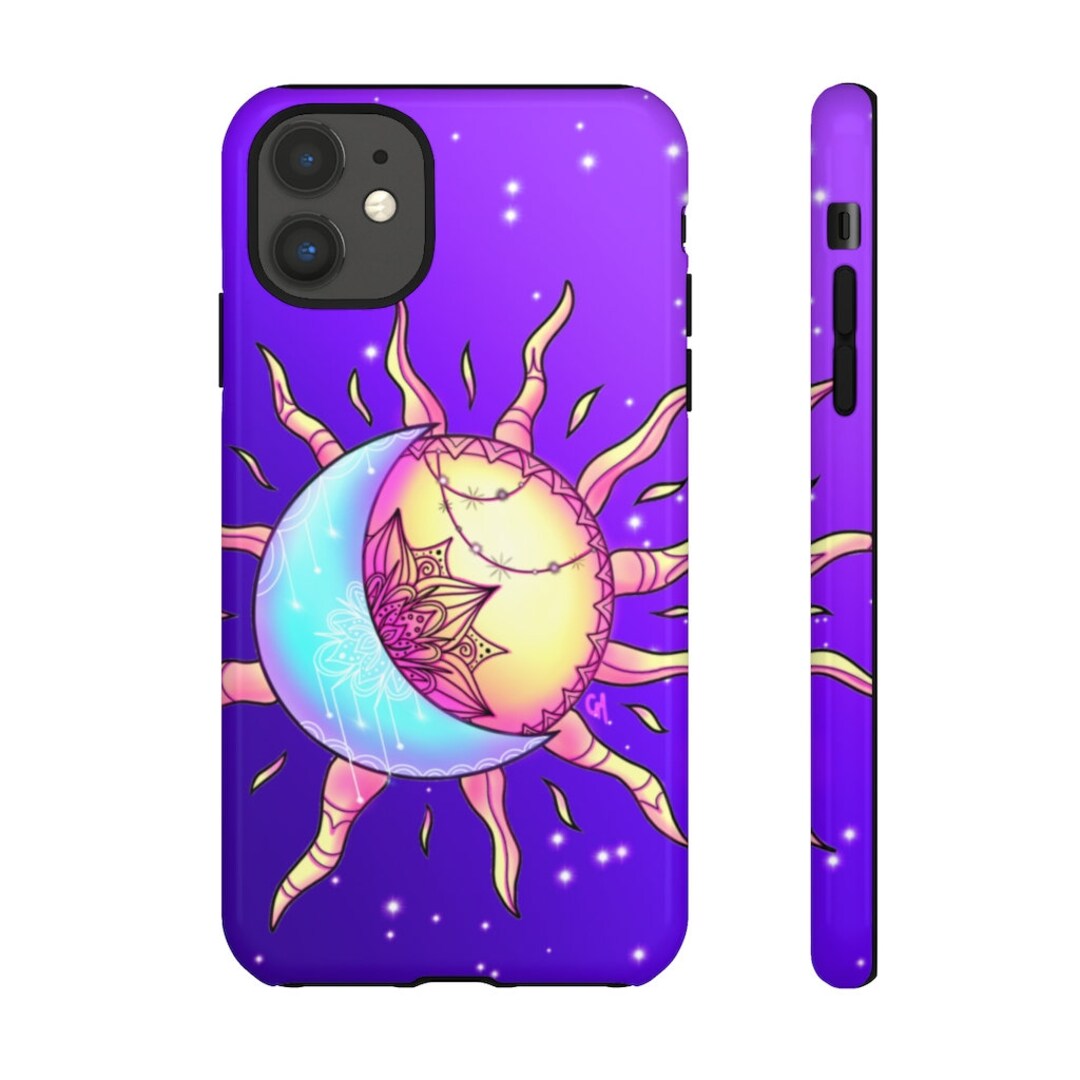 Sun and Moon Case, iPhone Case, Phone Case, Sun and Moon Art, Sun and ...