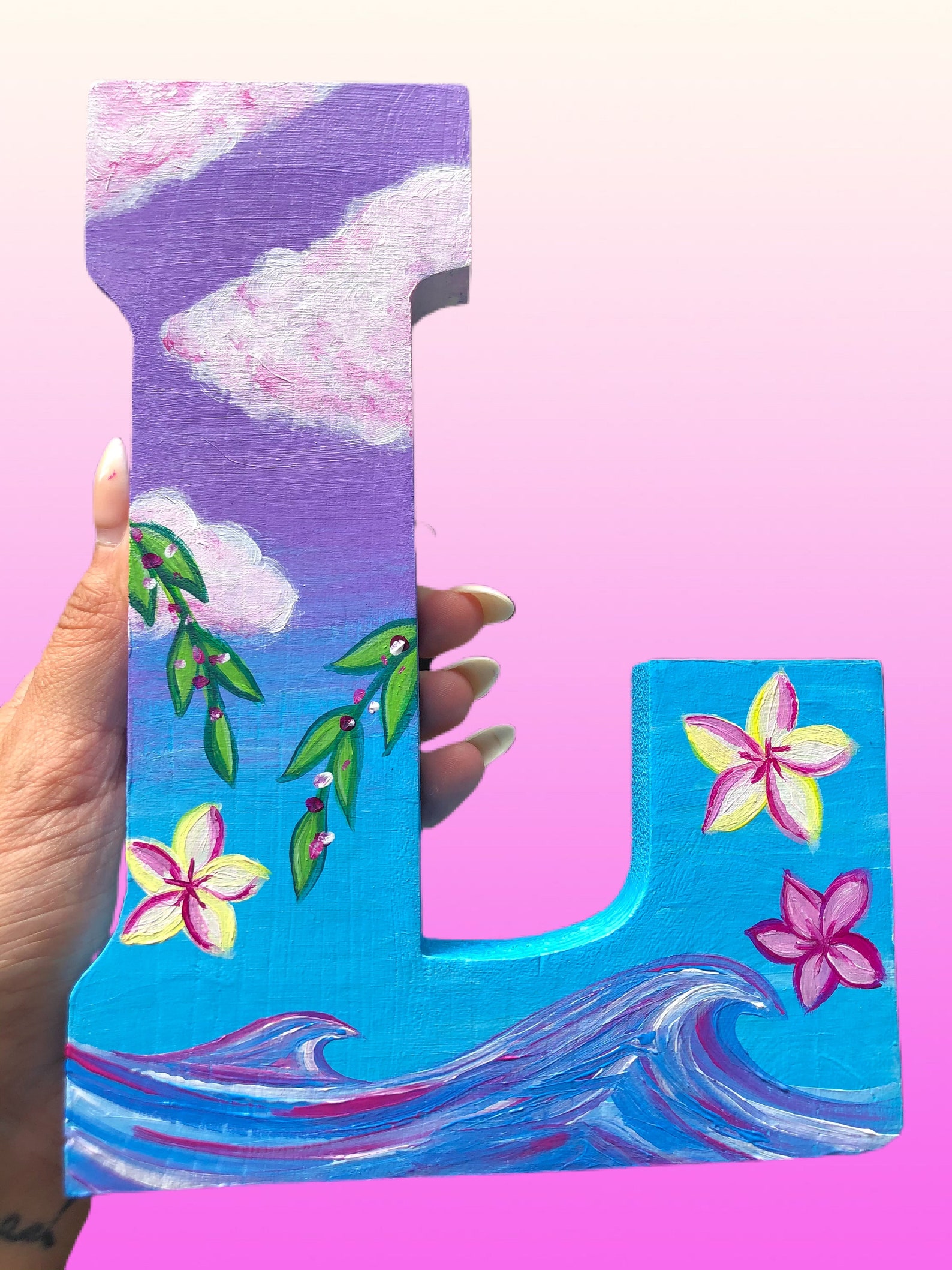 Letter Art, Custom Painted Letter, Custom Commission, Custom Letter ...