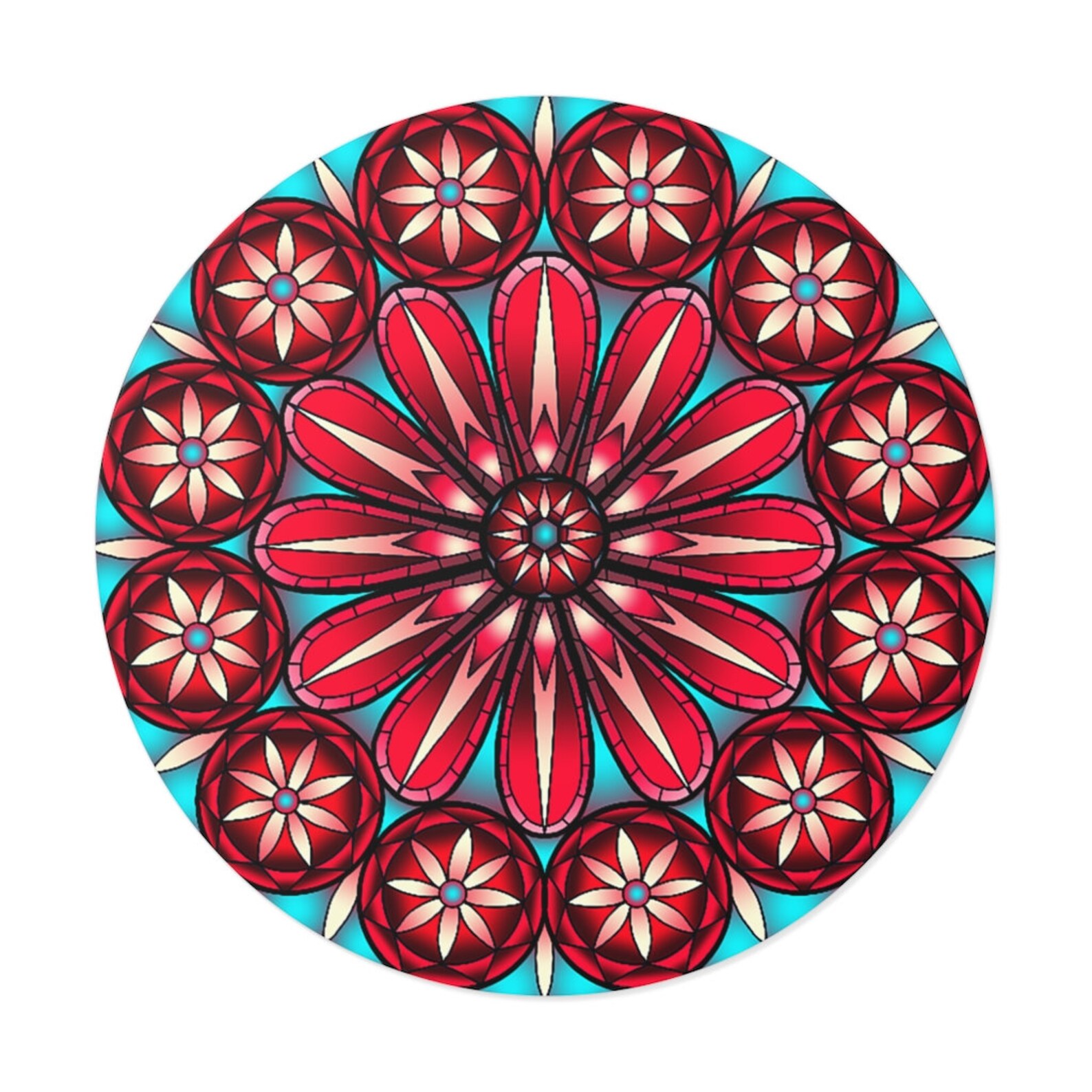 Rosace Rose Window Art Rose Window Sticker Digital Drawing - Etsy France