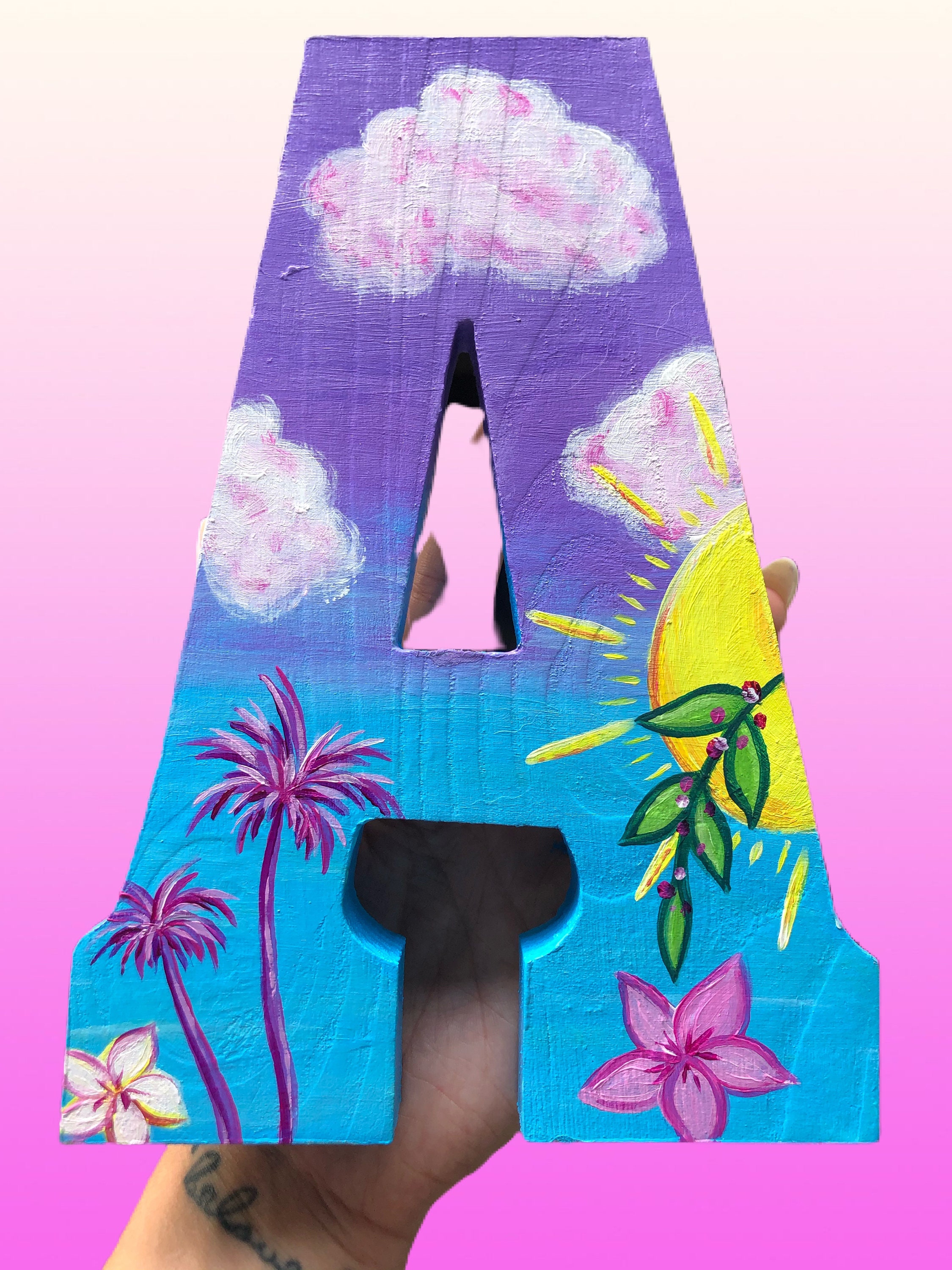 Letter Art, Custom Painted Letter, Custom Commission, Custom Letter ...