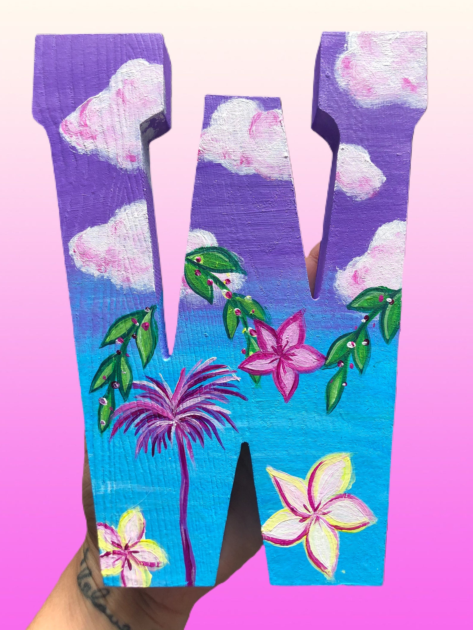 Letter Art, Custom Painted Letter, Custom Commission, Custom Letter ...