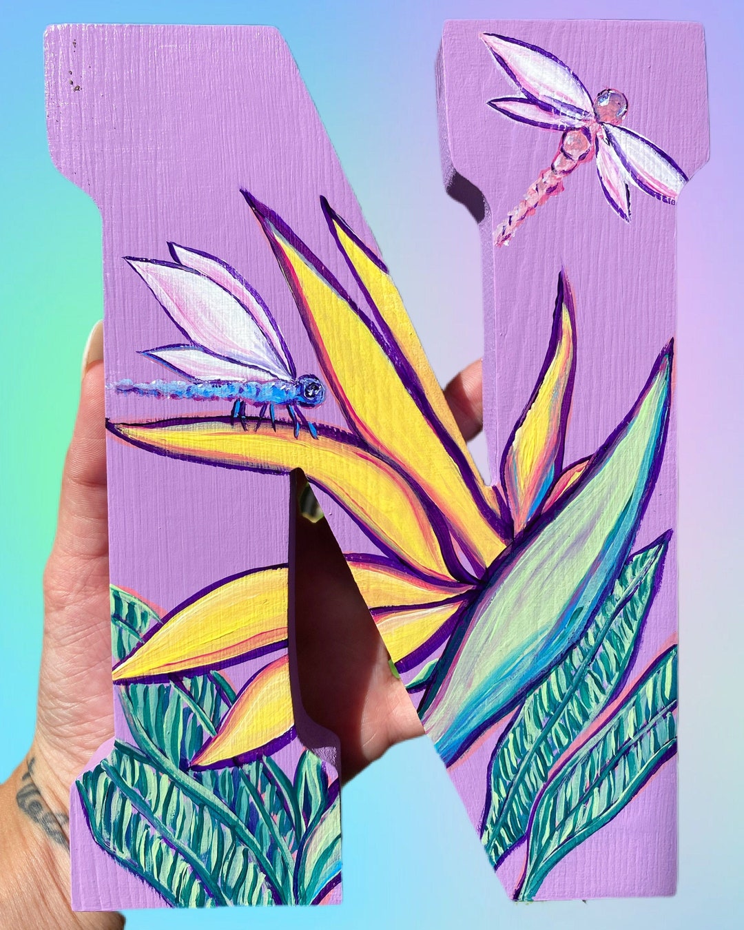 Letter Art, Custom Painted Letter, Custom Commission, Custom Letter ...