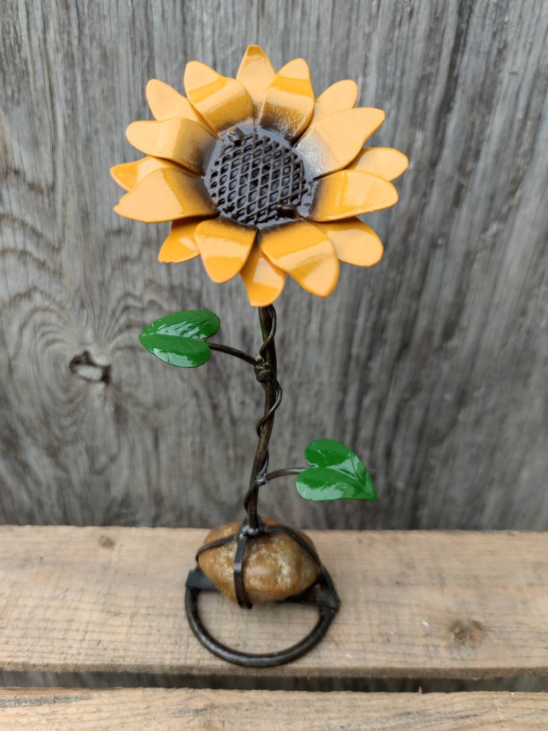 Metallic Sunflowers. Vibrant Rustic Mini Sunflower. Sunflowers. Garden Decoration. Metal Flowers ...