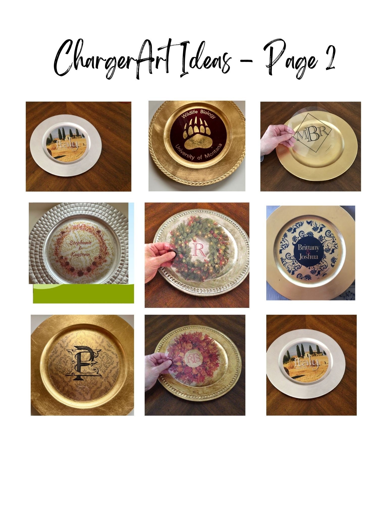 Chargerart -clear ROUND Inserts for Your Charger Plates- - Etsy