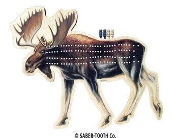 Moose Cribbage Board - Etsy