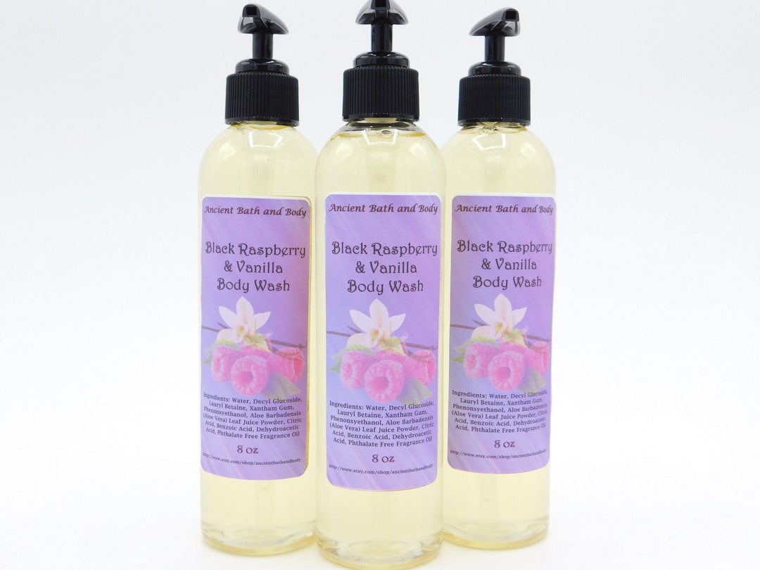 Black Raspberry & Vanilla Body Wash by Ancient Bath and Body - Etsy