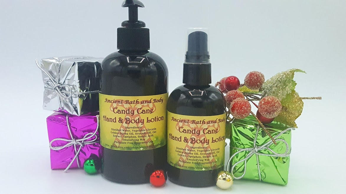 Candy Cane Lotion Peppermint Lotion Chrismtas Lotion | Etsy