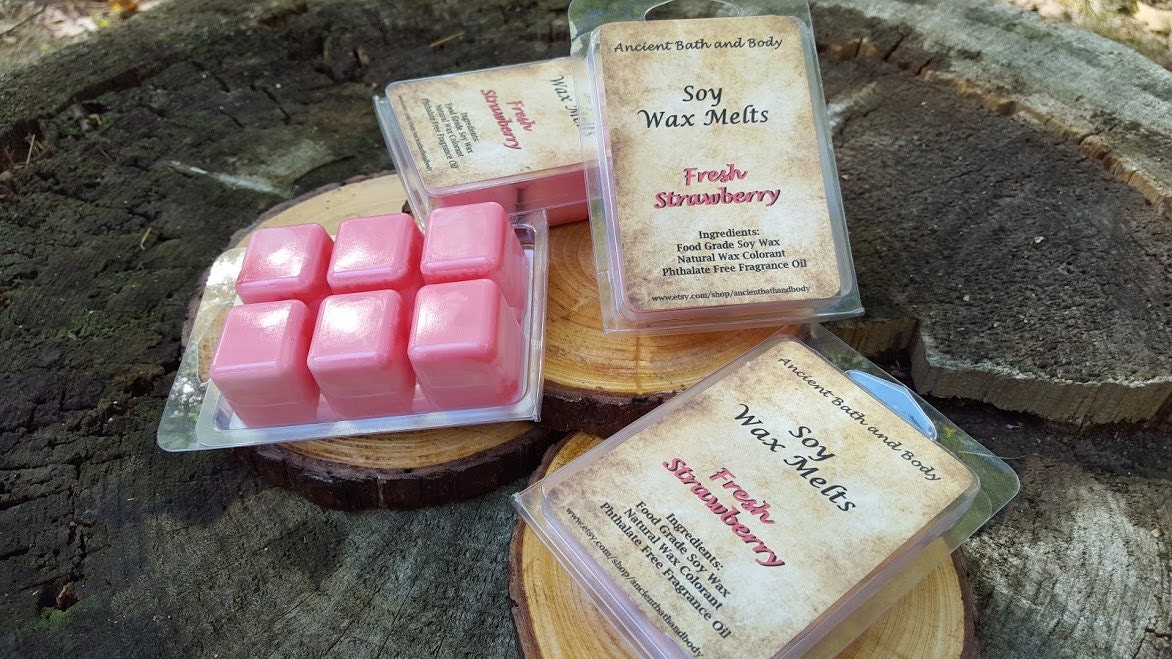 Fresh Strawberry Soy Wax Melts / Natural Soy Wax Melts | Etsy
