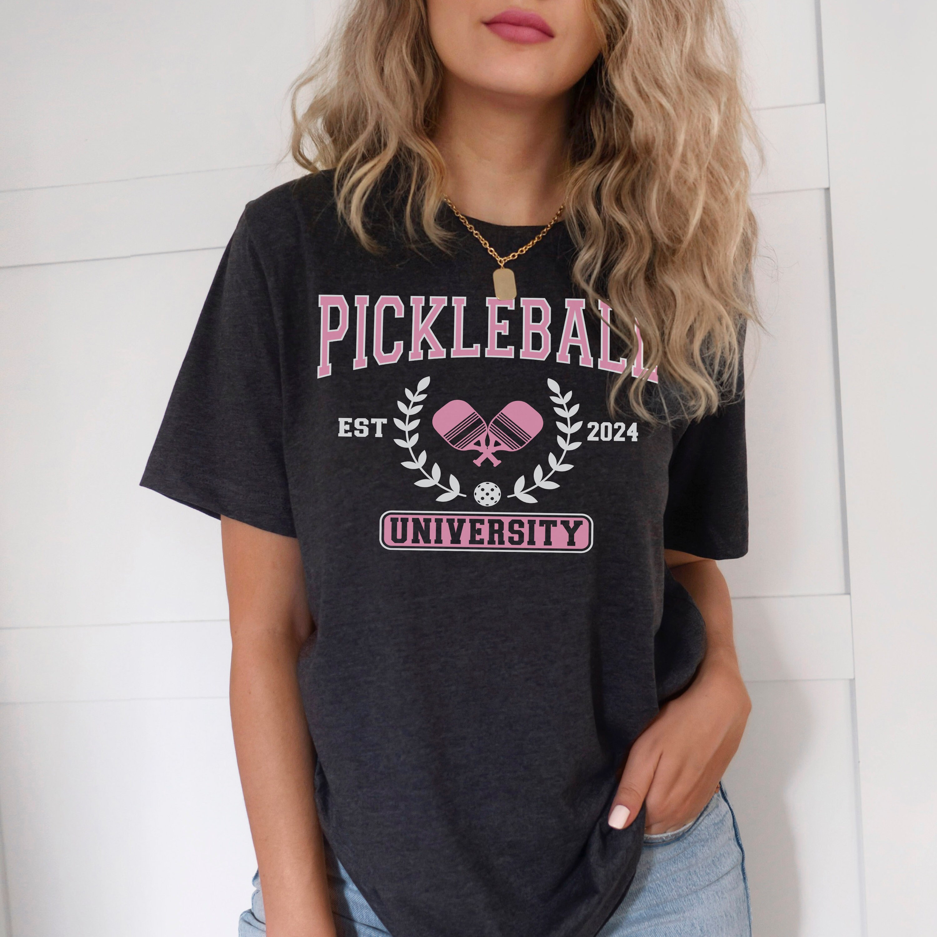 Pickleball College Style Preppy Club Team Tshirt, Collegiate Style ...