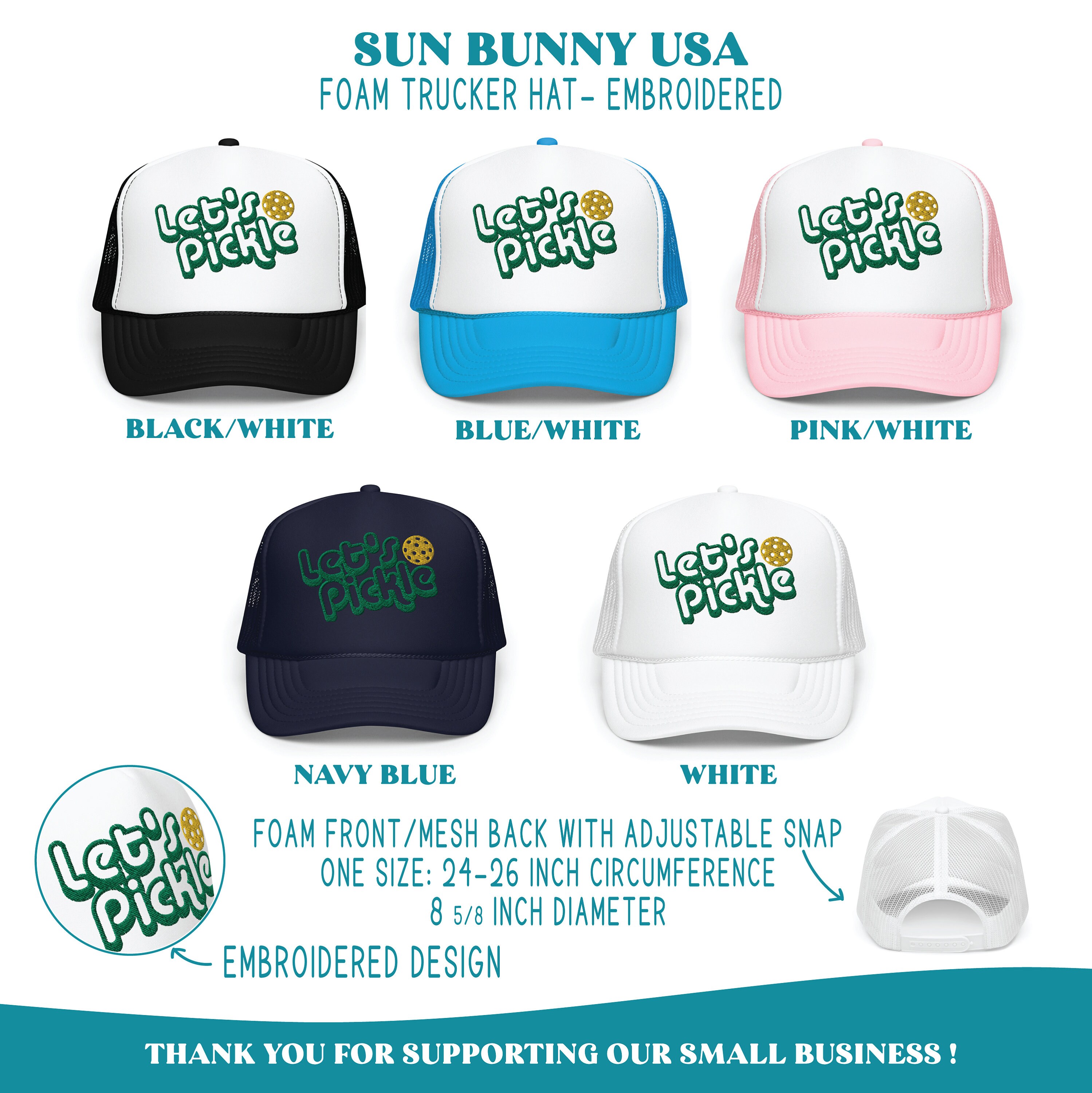 Lets Pickle Funny Pickleball Team Group Hat, Retro Pickleballer Summer ...