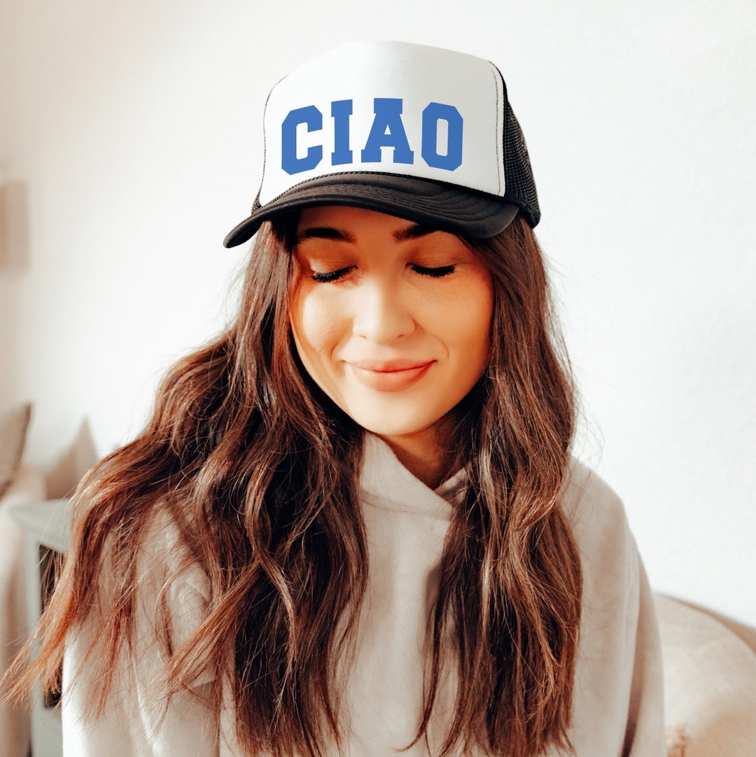 CIAO Trucker Cap Hat, Italy Trip Group Family Mesh Foam Hat, Italian Fan Summer Hat, Gift for ...