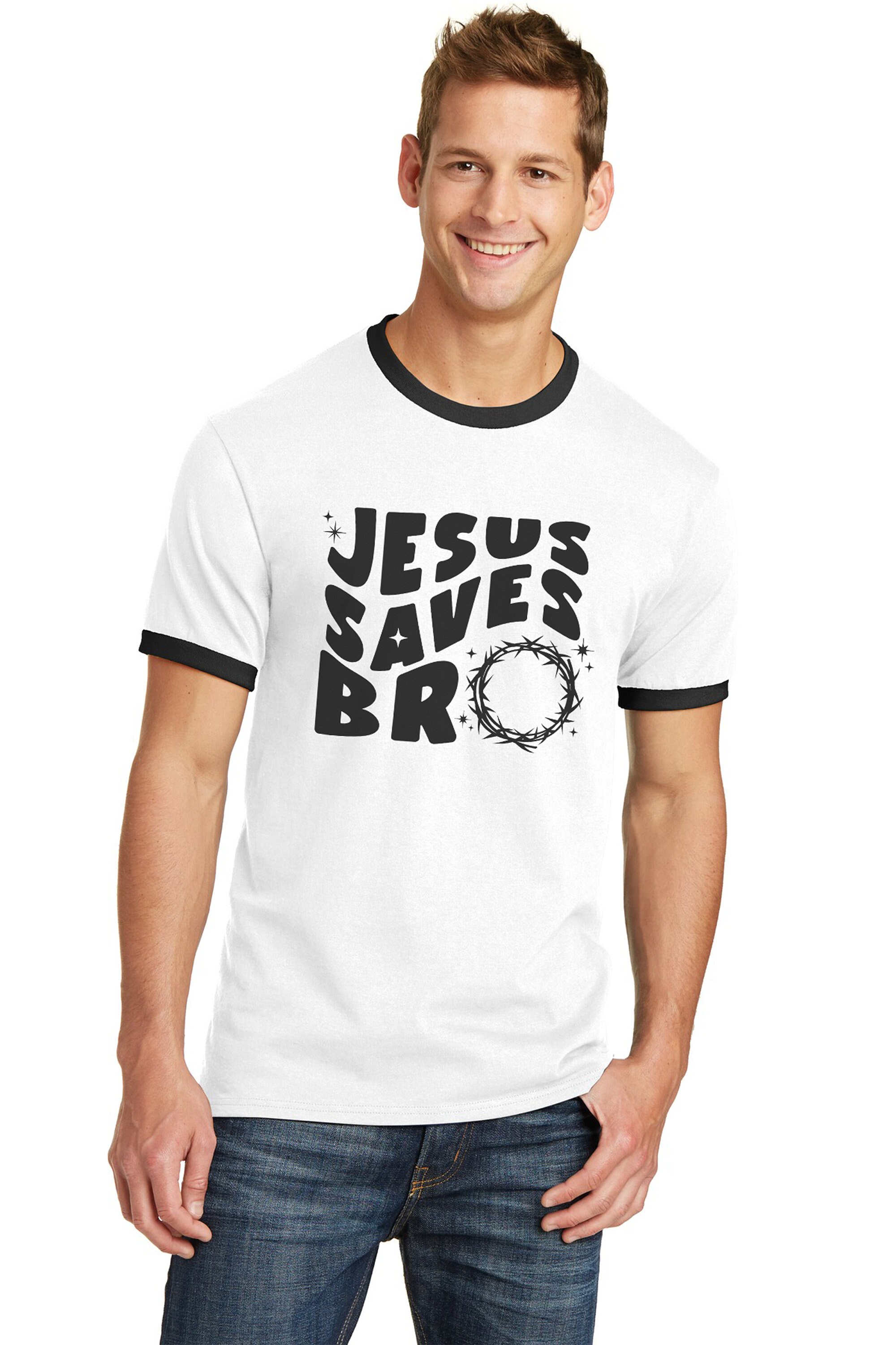 Jesus Saves Bro Christian Message Religious Easter Spring Gift Shirt ...