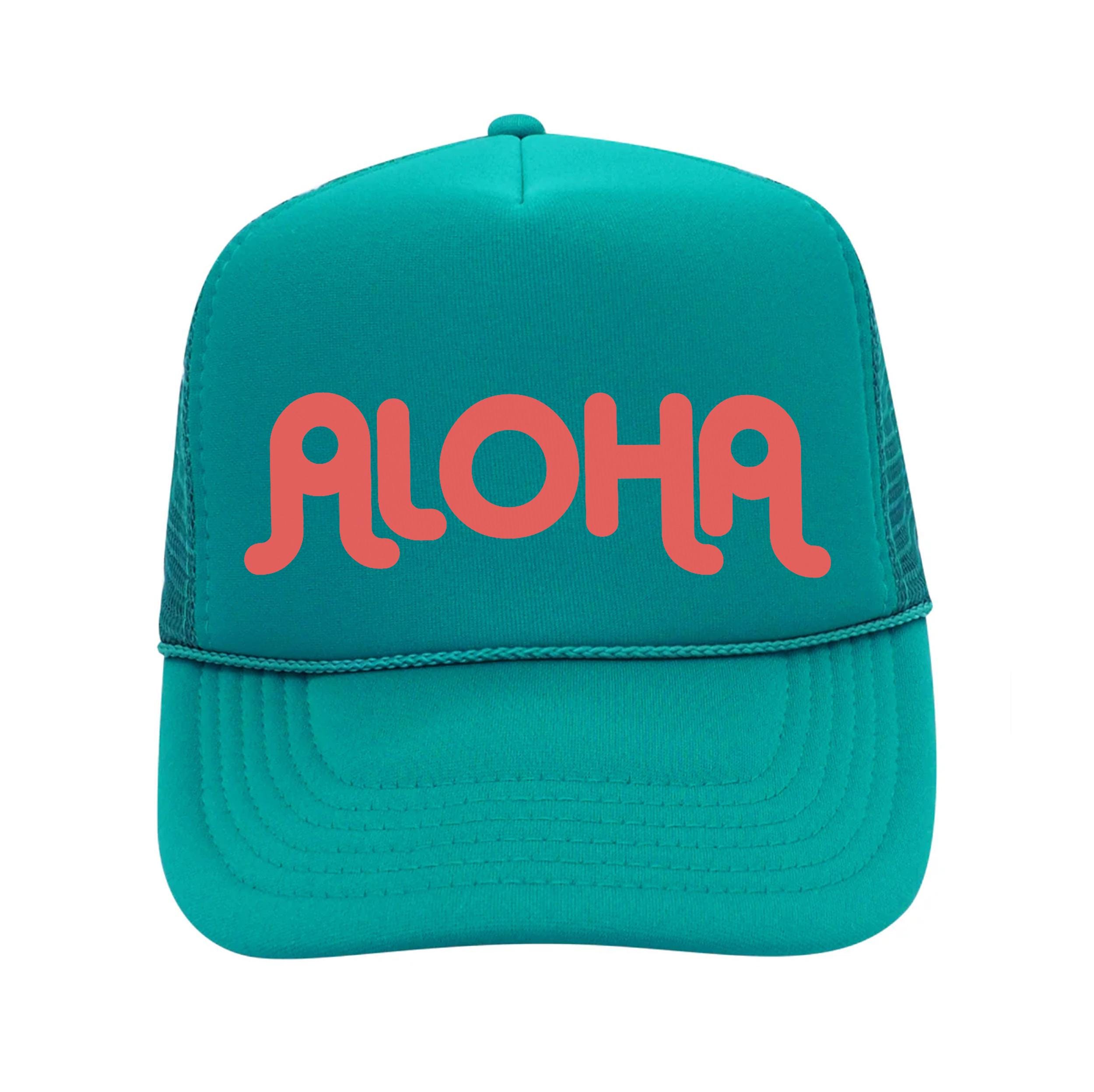 Aloha Hawaii Trip Group Trucker Hat, Family Vacation Mesh Foam Hat ...