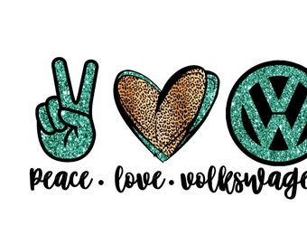 Peace love vw | Etsy