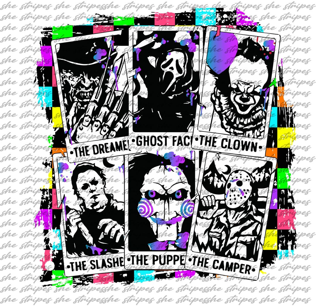 Horror Tarot Checkerboard DTF Design Sublimation - Etsy