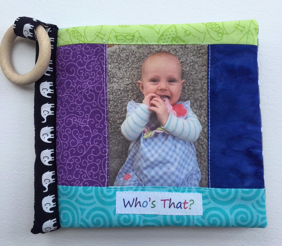 Patchwork Cuddle Book- Soft Fabric Baby Photo Book, for Cute Little ...