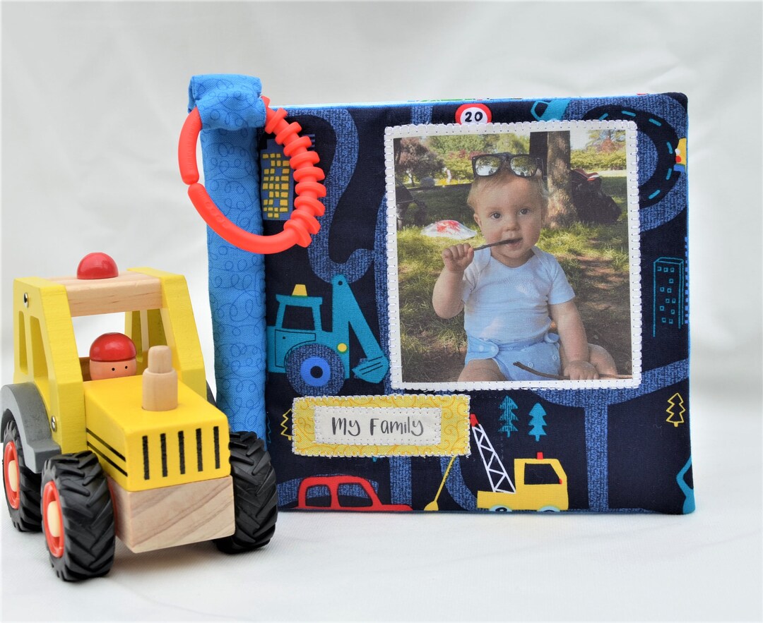 Cars and Trucks Cuddle Book - Soft Photo Album - Handmade in Australia ...