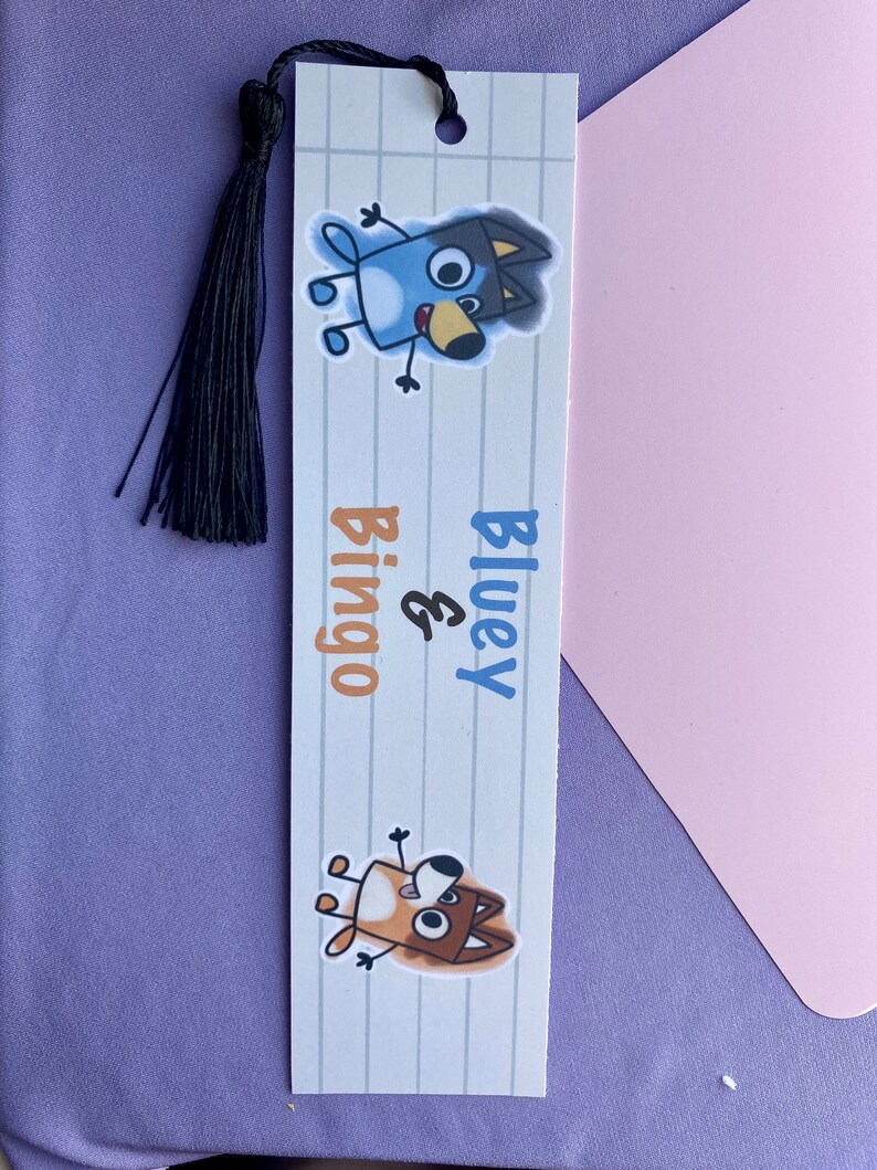 Bluey and Bingo 2x8 Bookmark // - Etsy