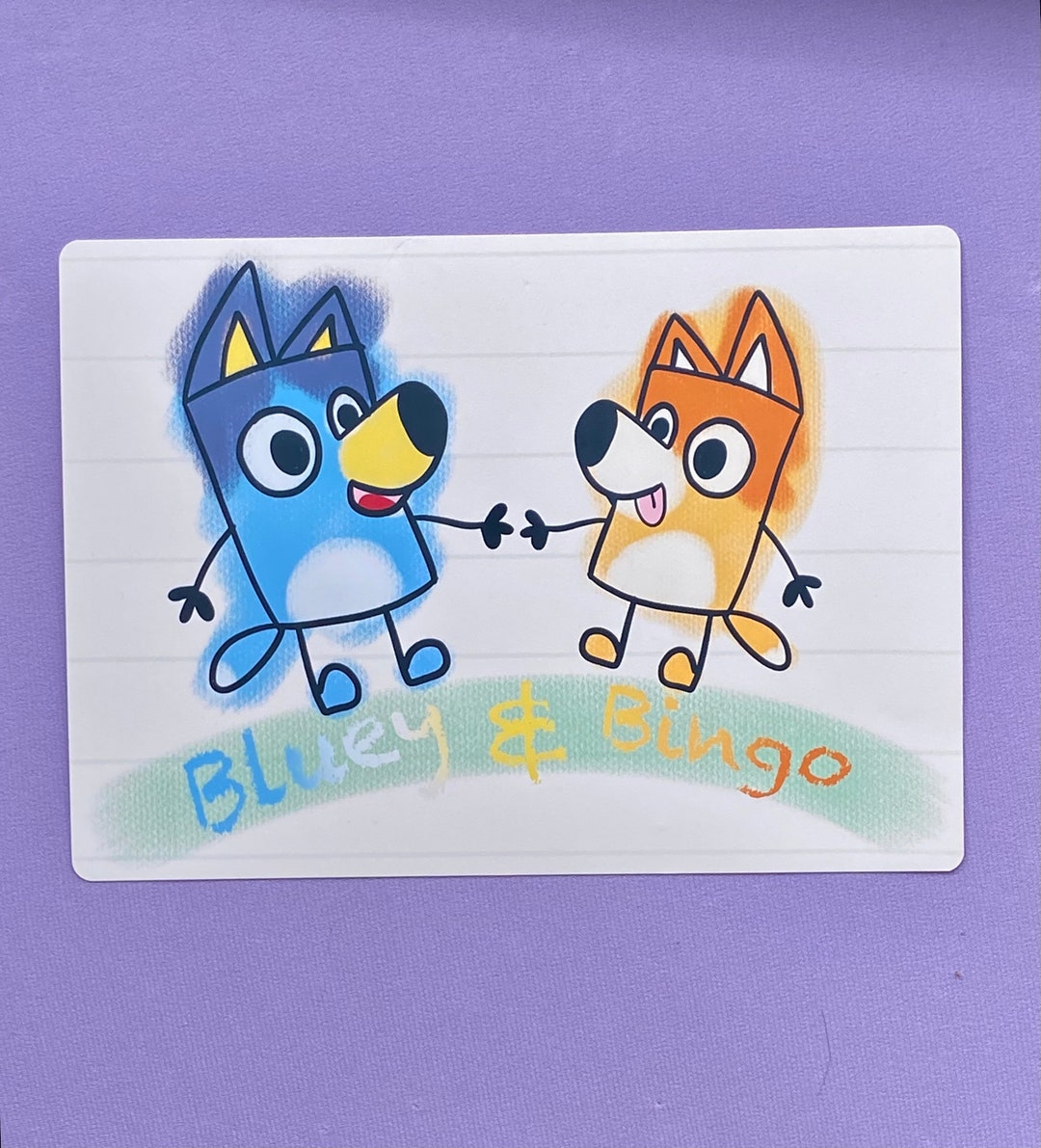 Bluey and Bingo 5x7 Cute Art Print // Bluey Birthday // Bluey Birthday ...