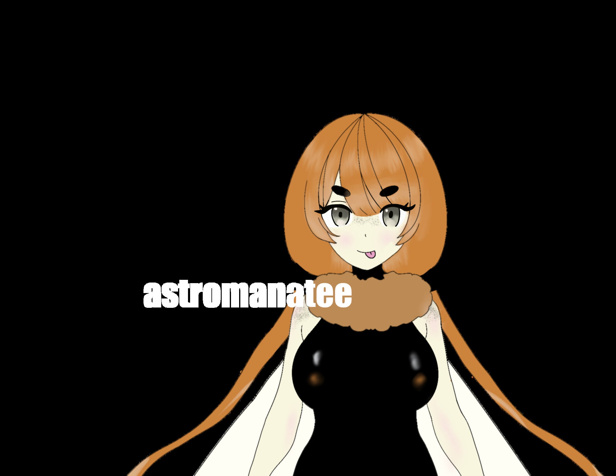 White and Orange Moth Girl Pngtuber With 10 Faces for Streamers on ...