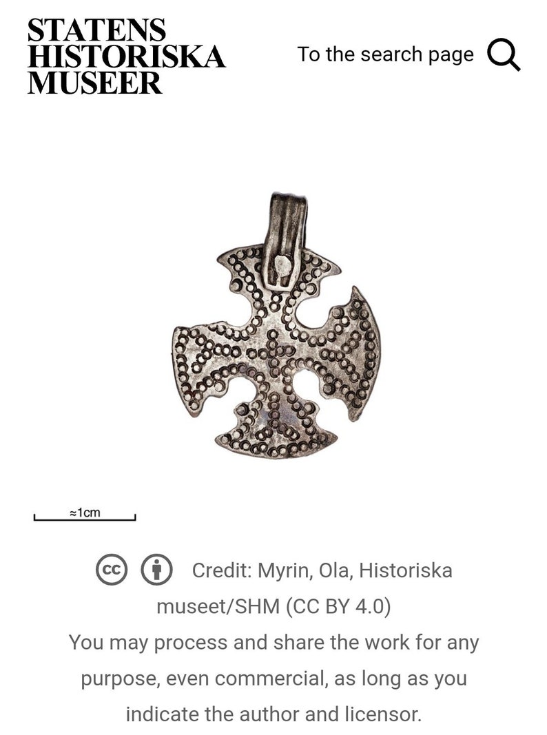 Birka Cross Pendant Replica - Etsy