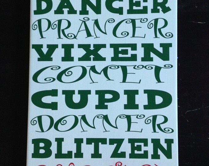 Dasher, Dancer, Prancer, Vixen, Comet, Cupid, Donner, Blitzen & the ...
