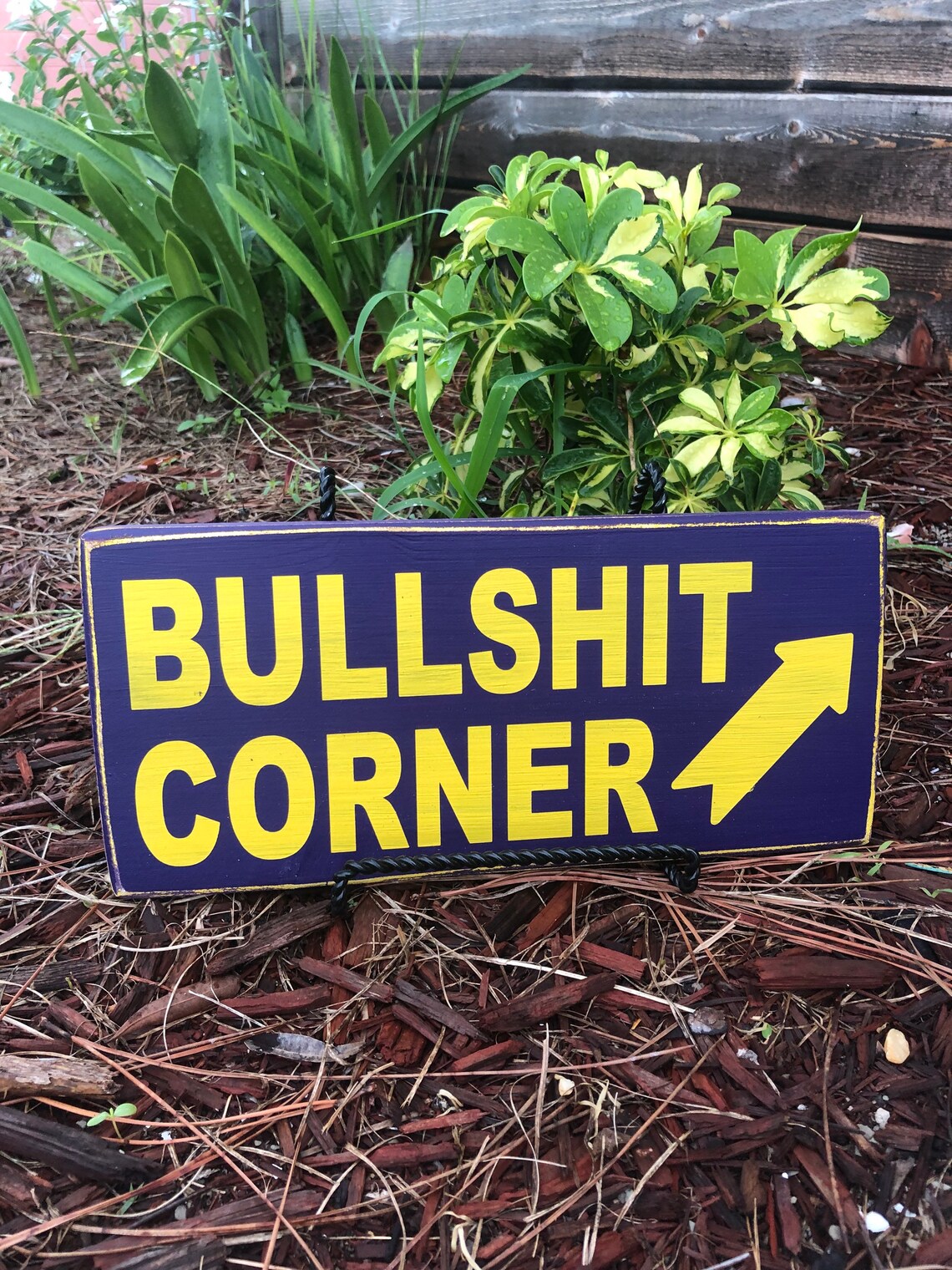 BULLSHIT CORNER Bright Hilarious sign for the MAN Cave. Fun | Etsy