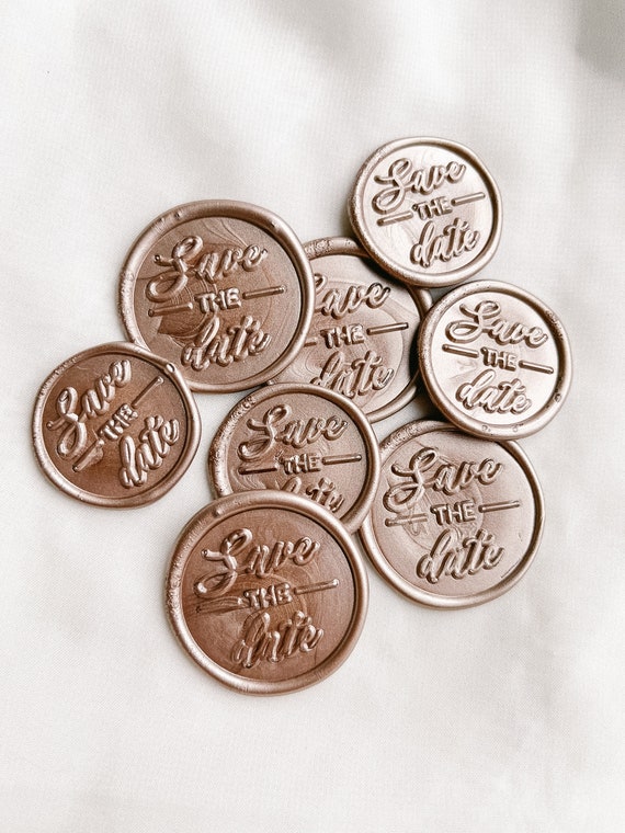 Set of 9 Save the Date Wax Seals Stickers Self-adhesive DIY - Etsy