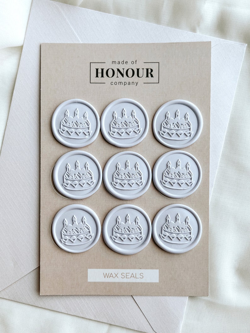 Set of 9 Birthday Cake Wax Seals Stickers Self-adhesive DIY - Etsy