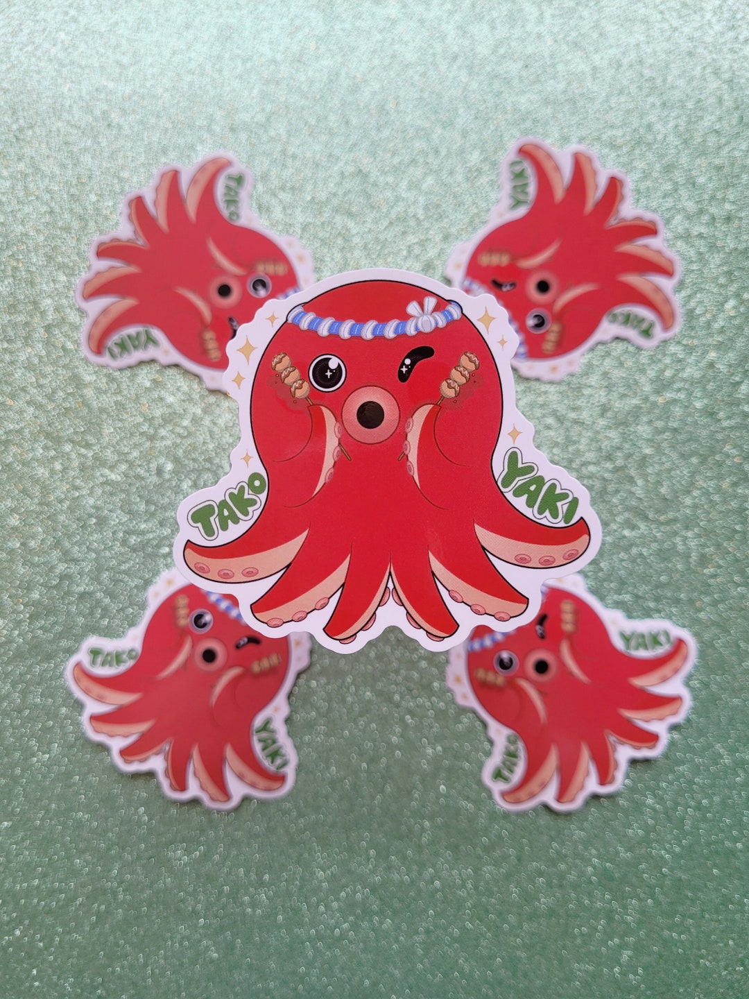 Takoyaki Tako - Water Resistant Vinyl Die-cut Sticker - Octopus Decal ...