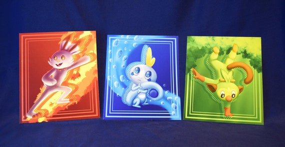 Pokemon Sword/shield Starters | Etsy