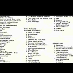 REVCON MOTORHOME Operations Manuals for RV Service W/ Air Conditioning ...