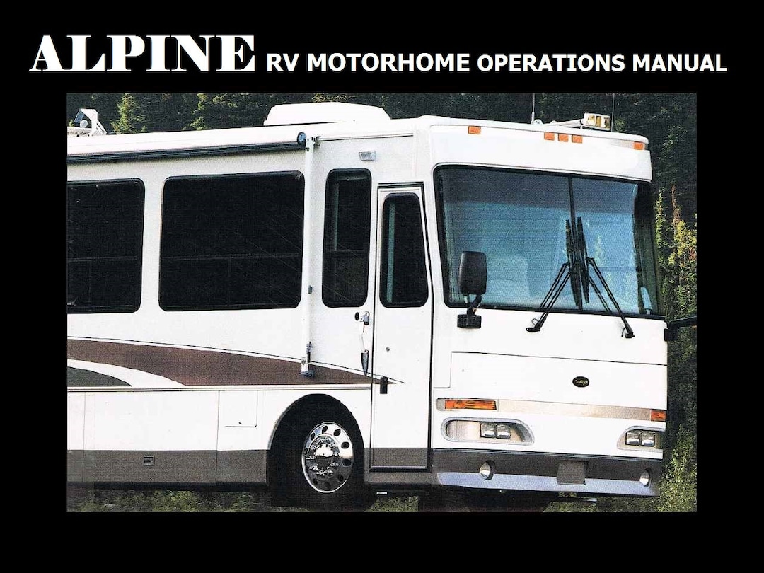 WESTERN ALPINE Motorhome Manuals W/ 310pgs for Class A RV Operations ...