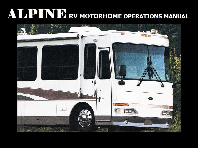 WESTERN ALPINE Motorhome Manuals W/ 310pgs for Class A RV Operations ...