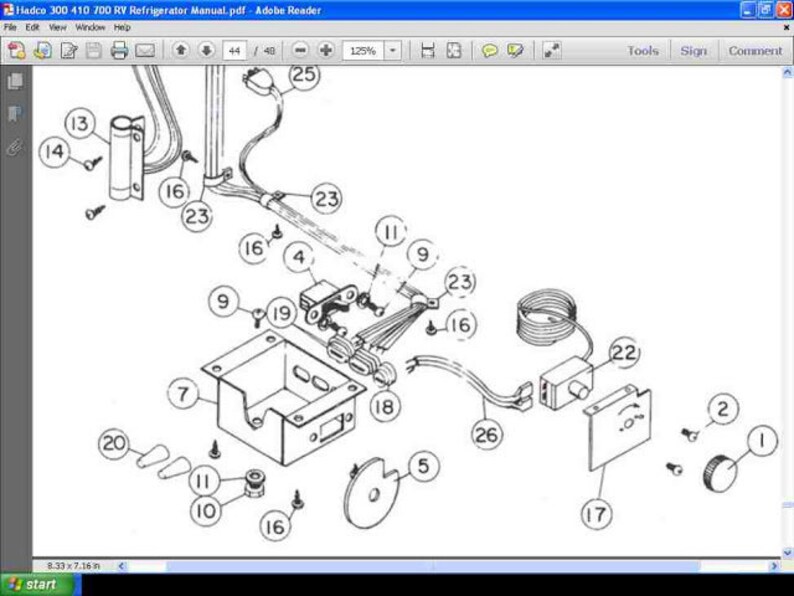 HADCO Motorhome RV Refrigerator Manual - 50 Pages for Camper Trailer ...