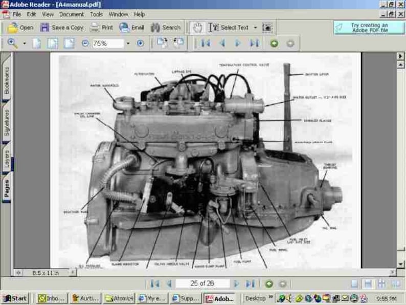 ATOMIC 4 BOAT ENGINE Manuals - 100 Pages for Universal Marine Yacht ...