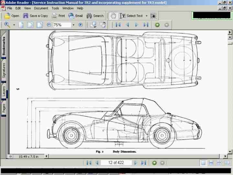TRIUMPH TR2 TR3 Workshop Service Manuals Over 400pgs W/ Frame Repair ...
