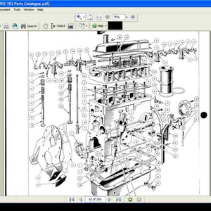 TRIUMPH TR2 TR3 Parts Manuals - 265pg Exploded Diagrams Blueprints and ...