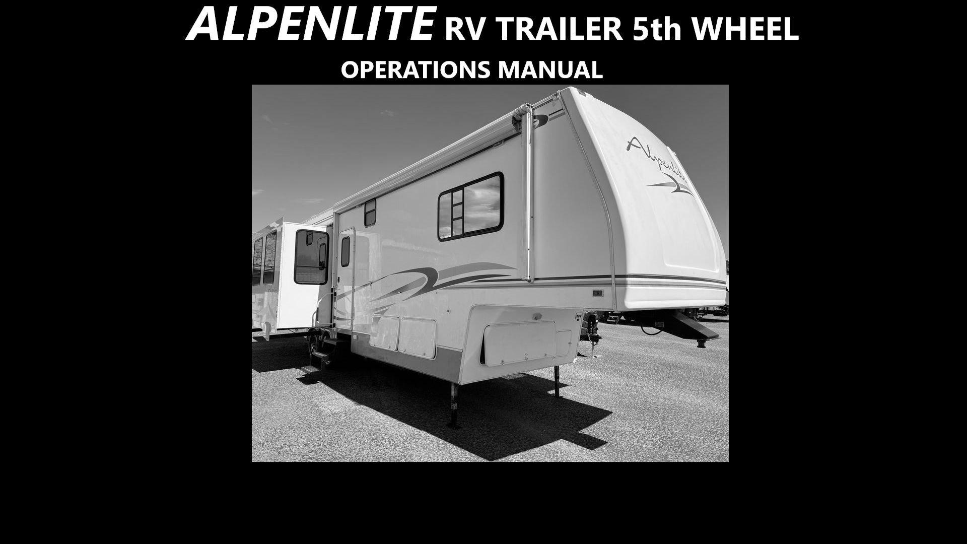 ALPENLITE Trailer 5th Wheel Operation Manual -385pg for Western Alpine ...