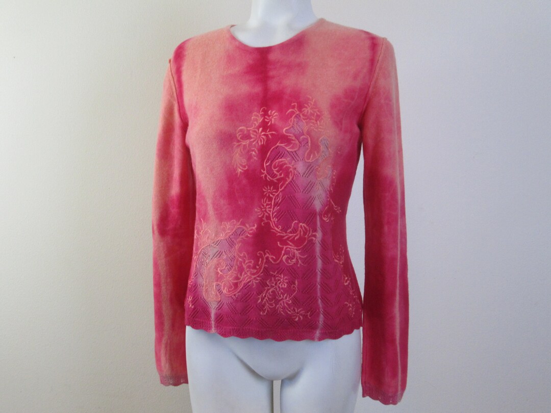 Reserved CHRISTIAN LACROIX Y2k Embroidered Sweater. Cashmere Merino ...