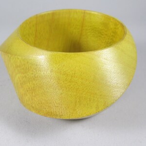 GERDA LYNGGAARD Monies Wood Bangle Bracelet. Huge & Massive Asymmetric ...