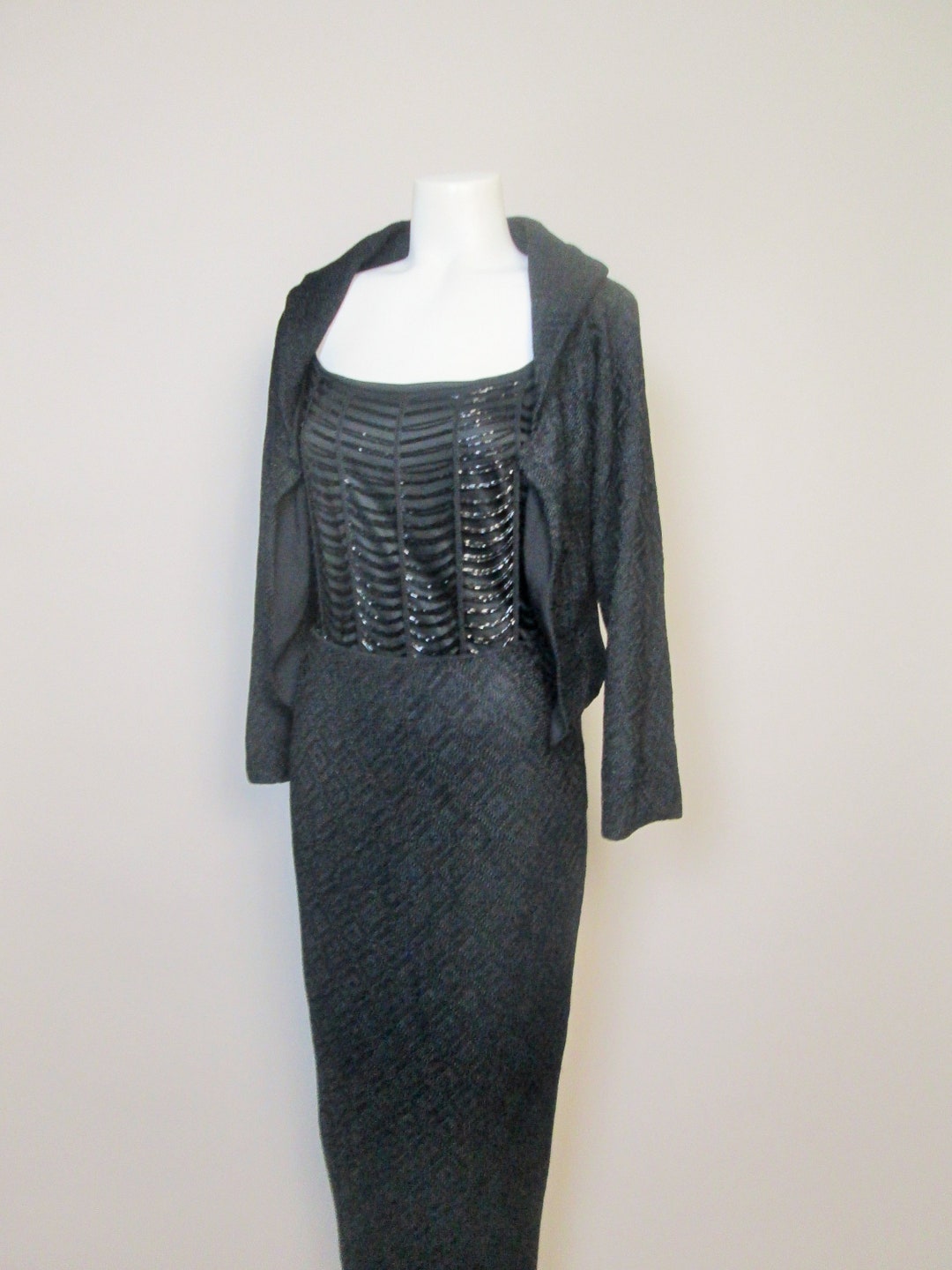 RICHARD TYLER 1990s Does 1930s Minimal Skirt Suit. Glorious Minimalist ...