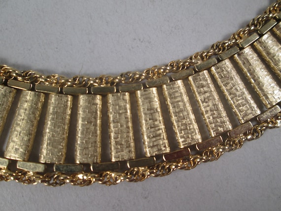 Huge HOBE Signed Gold Necklace. Cleopatra Collar w/ … - Gem