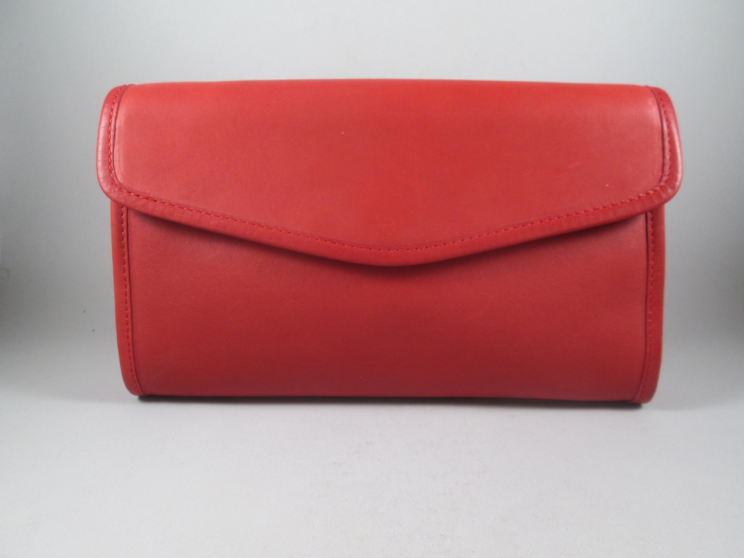 Exceptional COACH 1970S Red Clutch Bag. Made in New York City (NYC ...