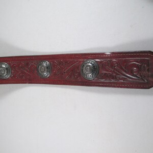EDWARD BOHLIN Belt. Signed Sterling Poppy Conchos, Hand Tooled Leather ...